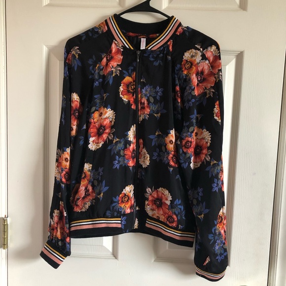 Xhilaration | Jackets & Coats | Floral Bomber Jacket | Poshmark